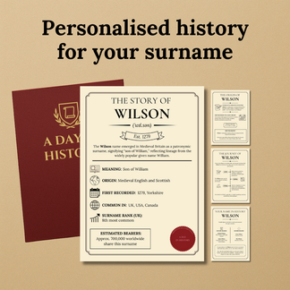 Surname History Pack – A Day In History